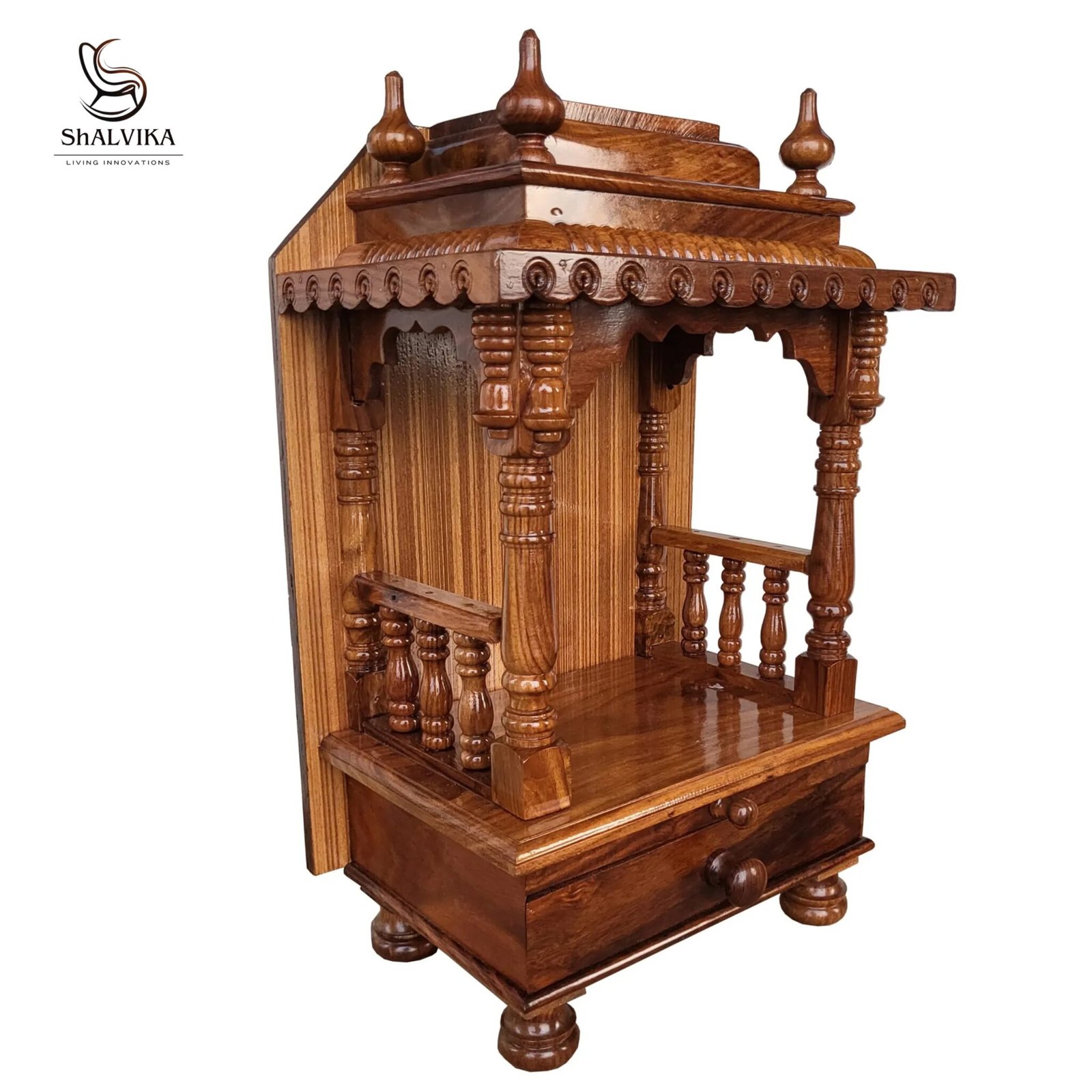 Handmade Sheesham Wood Pooja Mandir