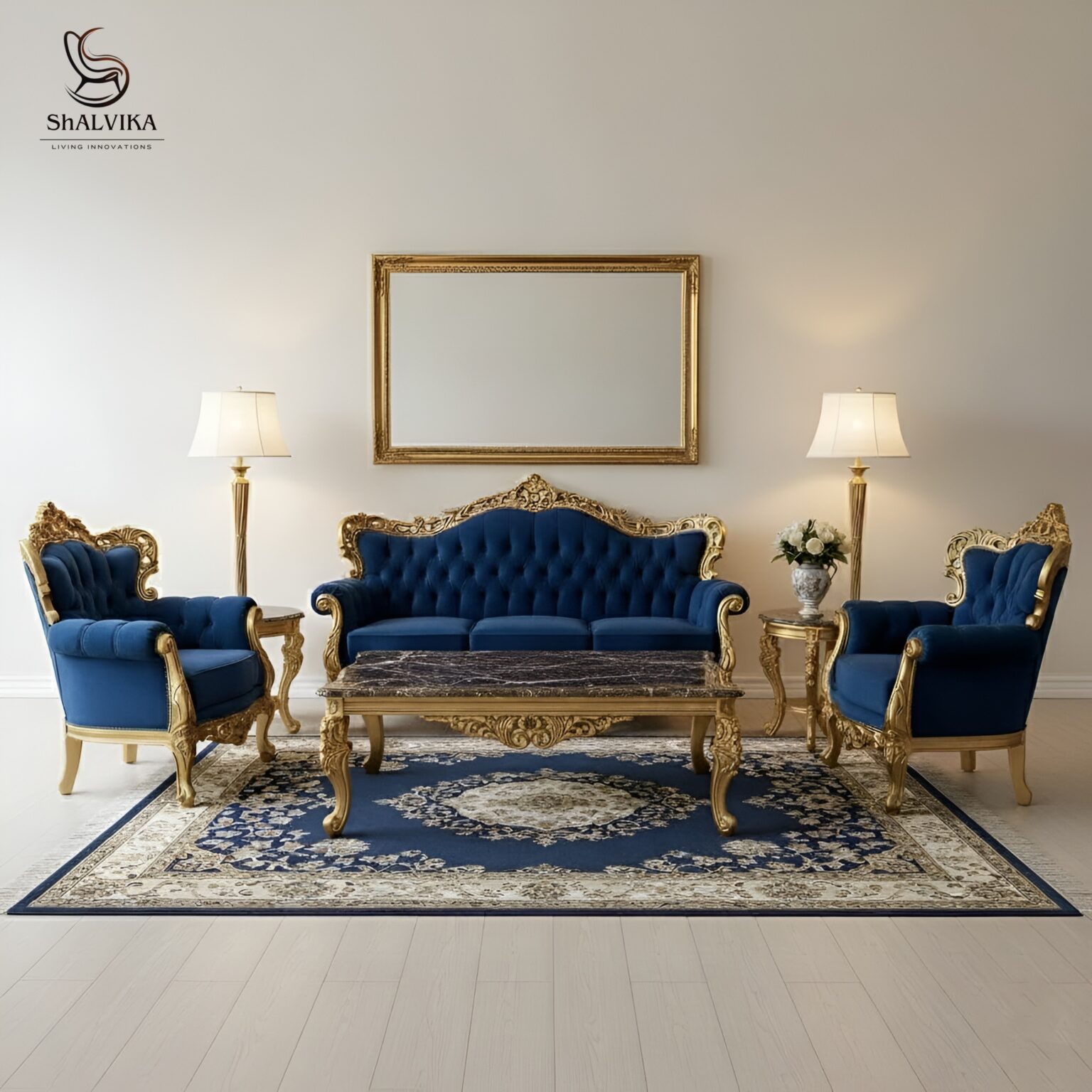 Wooden Royal Sofa Set Design for Home